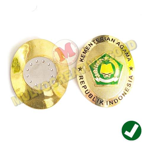Jual Pin Logo Kementerian Agama Model Oval Lencana Kemenag Magnet Ukr ...