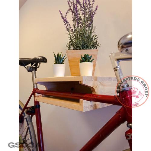 Jual Rak Gantung Sepeda Dinding Kayu Pinus Minimalis GS03A - Kab ...