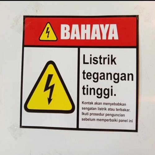Jual SIGN STICKER BAHAYA LISTRIK TEGANGAN TINGGI UK 20X20CM - Jakarta ...