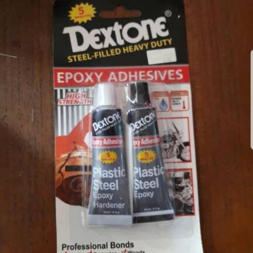 Jual Lem Besi Dextone Campur 5 Menit/ Lem Epoxy/ Lem Besi Hitam Putih ...