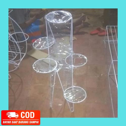 Jual Tempat Pot Bunga Susun 5 In 1 Rak Besi Dekorasi / Standing Planter ...