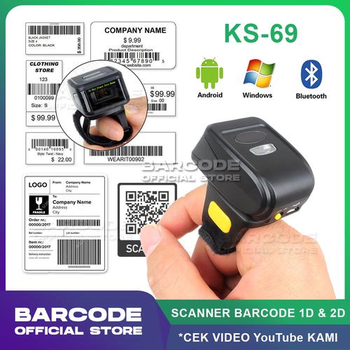 Promo Scanner Bluetooth & USB Barcode 1D / 2D Kassen KS-69 BT Scanner ...