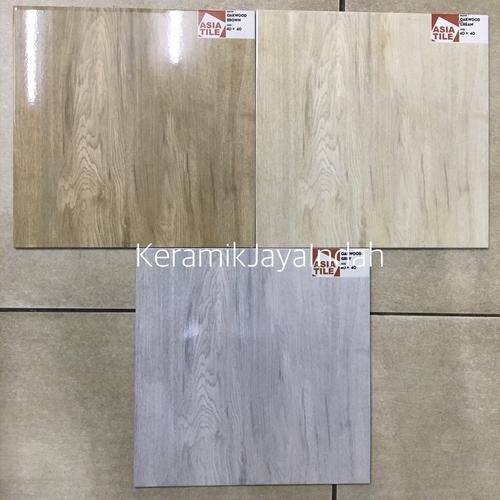 Jual ASIA TILE OAKWOOD 40 x 40 GLOSSY KERAMIK LANTAI KERAMIK DINDING ...