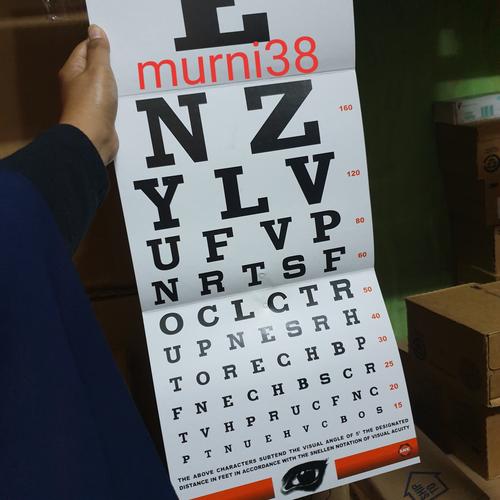 Jual Snellen card Kertas/Kertas Test Mata Rabun/Snelen Cart - Jakarta ...