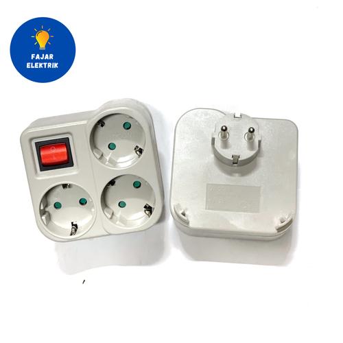 Jual UTICON STOP KONTAK 3 LUBANG S348SW MULTI OUTLET DENGAN SAKLAR ...