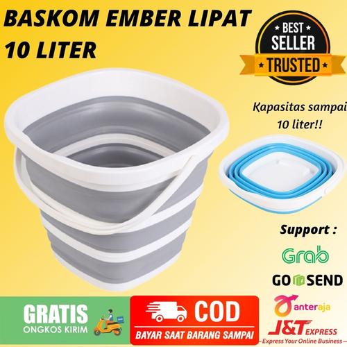 Jual Ember Lipat 10 Liter Baskom Portable Water Bucket Foldable ...