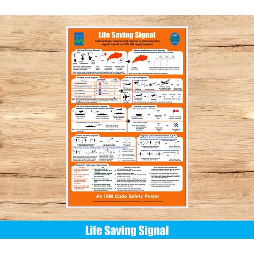 Jual Sticker Poster Imo LIFE SAVING SIGNAL safety sign warning surabaya ...