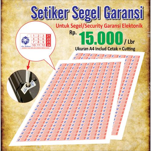Jual Stiker Segel Garansi - Kab. Bekasi - Yohana Stiker | Tokopedia
