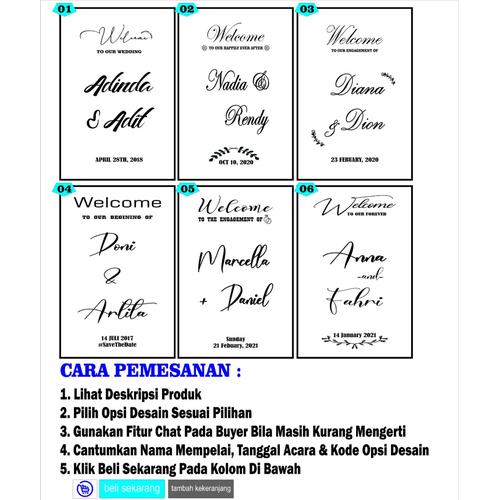 Jual Acrylic Wedding Sign / WELCOME BOARD / ACRYLIC WELCOME SIGN ...