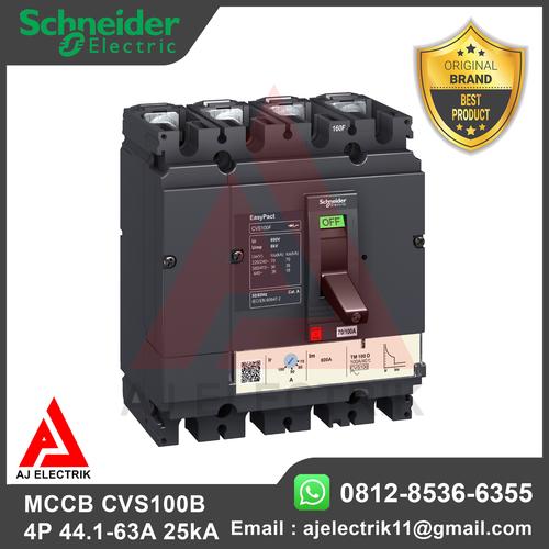 Jual MCCB EasyPact CVS100B 4P 44.1-63A 25kA TM63D LV510315 Schneider ...