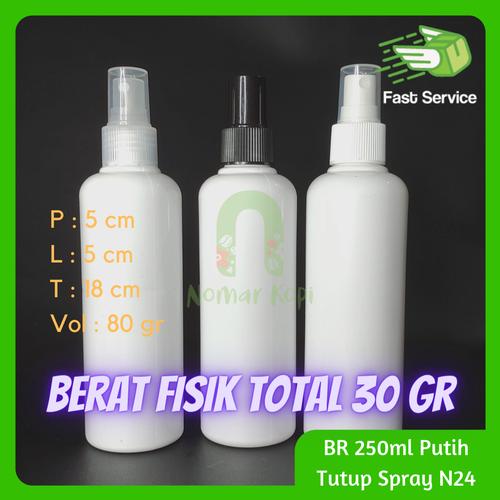 Jual Botol Putih 250ml SPRAY PET BR Parfum Sanitizer Desinfektan Tebal ...