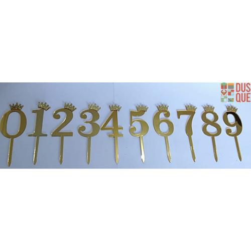 Jual CAKE TOPPER ACRYLIC ANGKA GOLD 0 – 9 /AKRILIK CAKE ANGKA ULANG ...