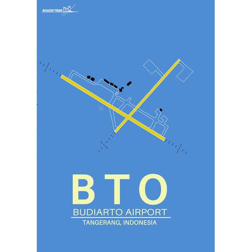 Jual Poster Airport Diagram BUDIARTO AIRPORT TANGERANG - A1, NON ...