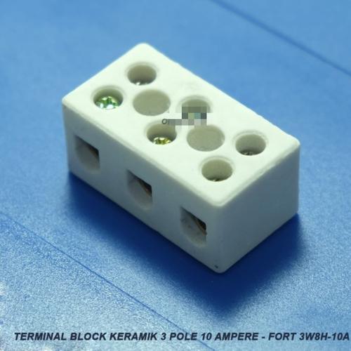 Jual Terminal Block Keramik 3 Pole 15 Ampere - FORT 3W8H-15A - Jakarta ...