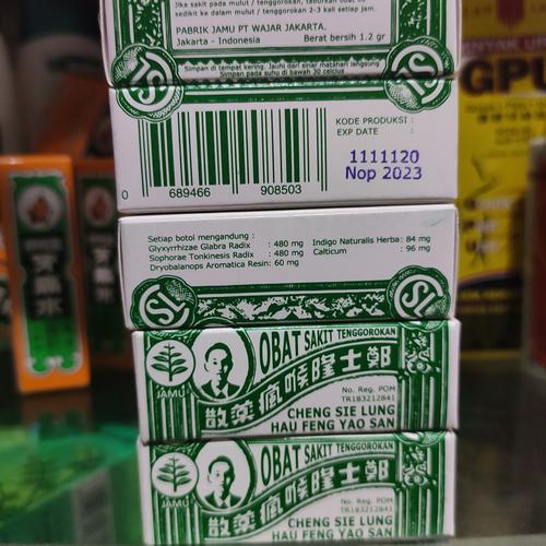 Promo Cheng sie lung Hau Feng Yao san obat sakit tenggorokan 1 pcs ...