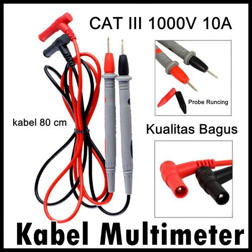 Jual Kabel Multimeter Probe Jarum 1000V 10A Multi Tester Kualitas Bagus ...