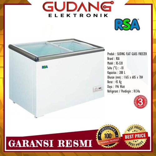 Jual FREEZER KACA RSA XS 320 LEMARI PEMBEKU RSA XS-320 CHESTFREEZER BY ...