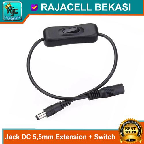 Jual Extension Jack DC 5.5mm + Saklar ON OFF Switch Sambungan Adaptor ...
