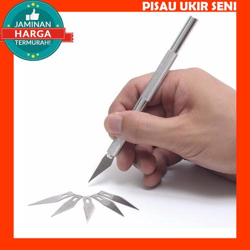 Jual Pisau Ukir Seni Hobby Set Crafting Art Knife Metal Handle 4 PCS ...