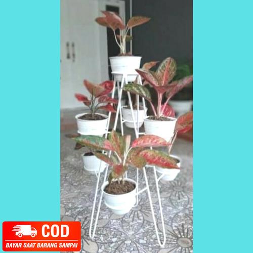 Jual Tempat Pot Bunga Tanaman Besi Rak Besi 7 In 1 / Standing Planter ...