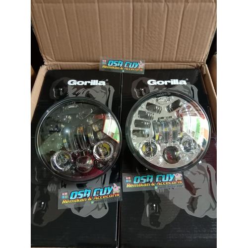 Jual reflektor lampu depan daymaker 16 led 5,75 inch daymaker gorilla ...