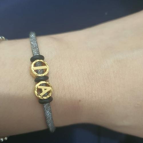 Jual Gelang Tali dan Liontin Pandora 2Huruf Bisa Request Huruf Emas ...