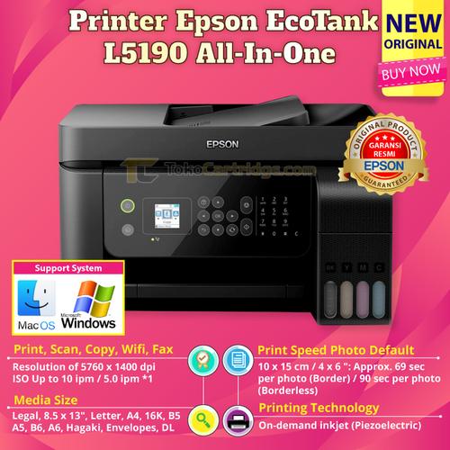 Jual Printer Eco Tank Epson L5190 5190 Print Scan Copy Wifi ADF Fax A4 ...
