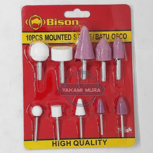 Jual BISON Batu osco set 10 pcs / Mounted stone mata bor batu gurinda ...
