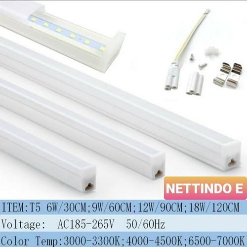 Jual lampu neon set TL led T5 9Watt 60cm / led T5 tube 60 cm 9 W ...