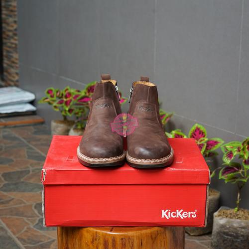 Jual Sepatu Boots KICKERS 1307 Nubuck Cokelat Zipper ORIGINAL - Jakarta ...