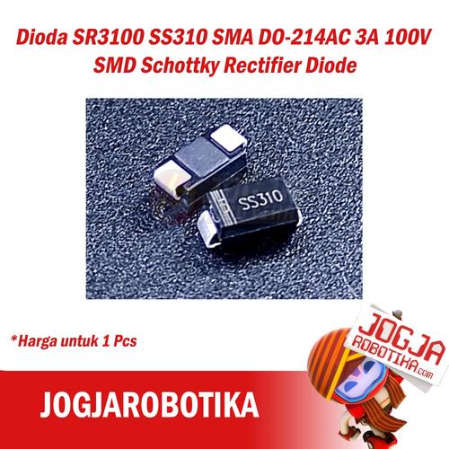 Jual Dioda SR3100 SS310 SMA DO-214AC 3A 100V SMD Schottky Rectifier ...