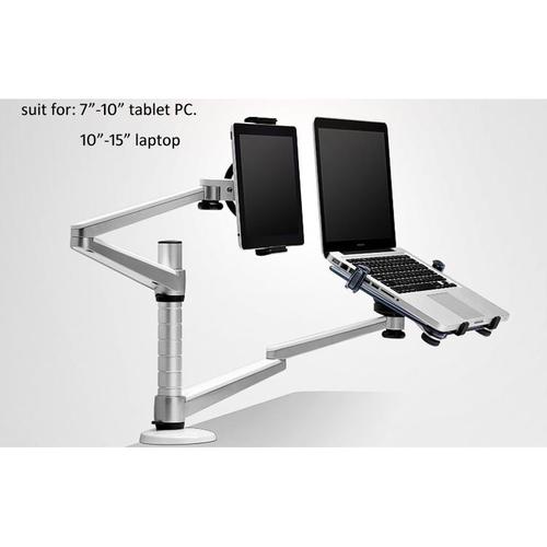 Jual Stand Mount Dudukan Jepit Meja Holder Dual Laptop Tablet Macbook ...
