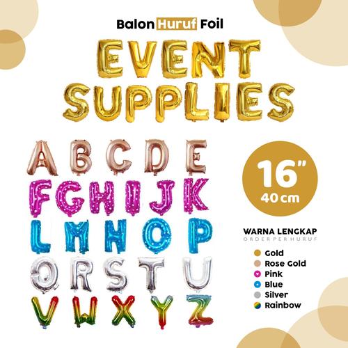 Jual Balon Huruf & Angka Foil Dekorasi Nama Ulang Tahun Anniversary ...