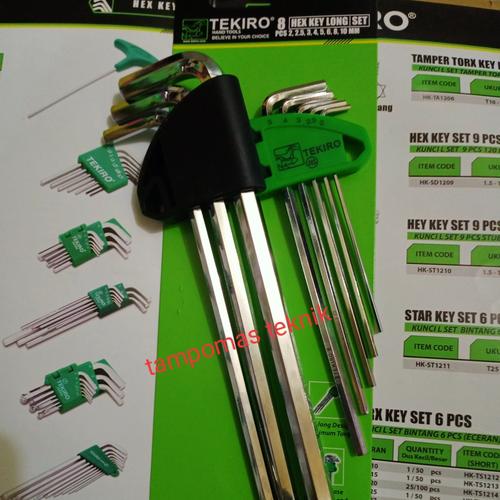 Jual Kunci L set TEKIRO Panjang 8pcs Tekiro Hex Key Long 2-10mm ...
