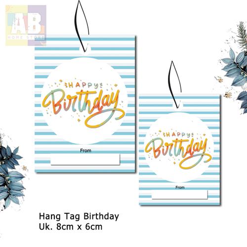 Jual Hang Tag Happy Birthday/Label Parcel Ulang Tahun/Kartu Ucapan ...