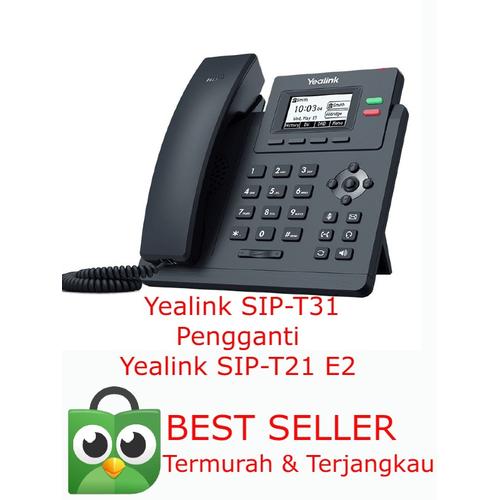 Jual Yealink SIP-T31 Entry Level IP Phone [Non PoE] - Jakarta Barat ...