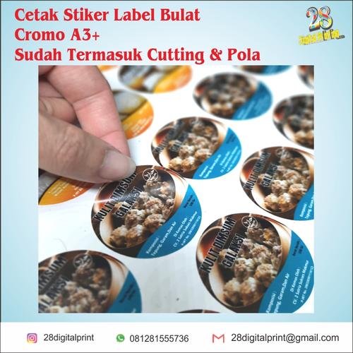 Jual CETAK STIKER LABEL PRODUK BULAT KEMASAN MAKANAN OLSHOP EKONOMIS ...