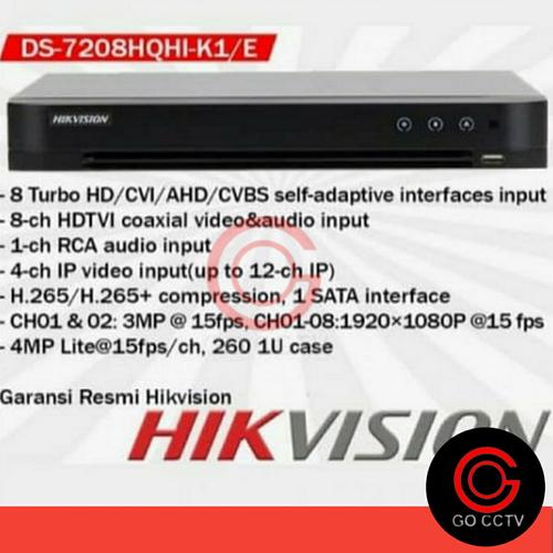 Jual DVR HIKVISION DS-7208HQHI-M1/E 8 Channel - DVR saja - Kota ...