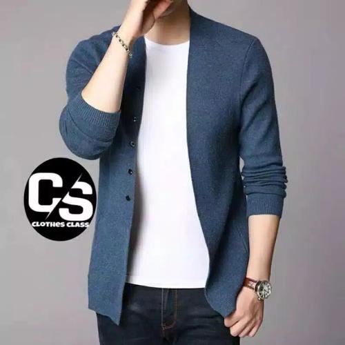 Jual Blazer Pria / Blazer Pria Korea Cotton Rajut Halus Premium - denim ...