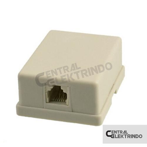 Jual ROSET TELEPON 1 HOLE Roset Terminal 1 Lubang / Satu Cabang RJ11 ...