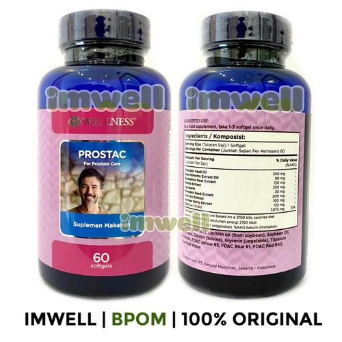 Jual Wellness Prostac Prostate Care Prostat Vitamin Ginjal (60) ORI ...