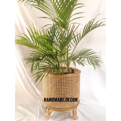 Jual standing pot rotan / stand planter / indoor plants / pot rotan ...