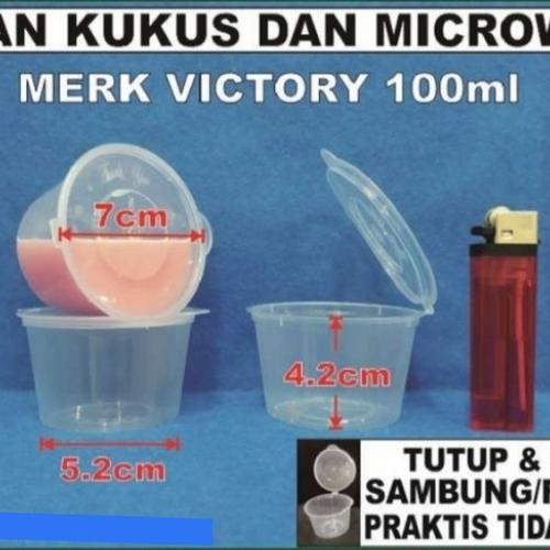 Jual Thinwall Bulat Cup Puding Mini 100ml Plastik Tempat Sambel Saos ...