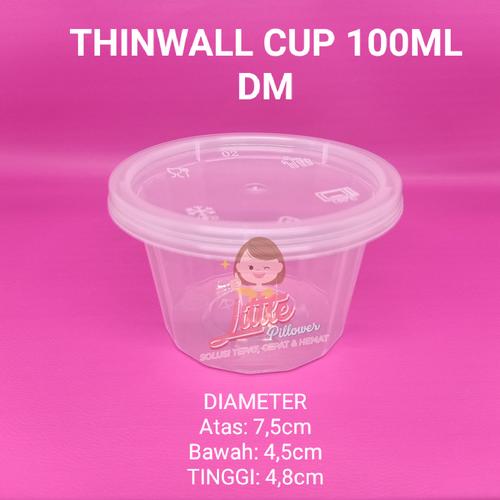 Jual Thinwall Cup 100ml DM - Cup plastik 100ml DM - Thinwall Round - Jakarta Pusat - Super ...