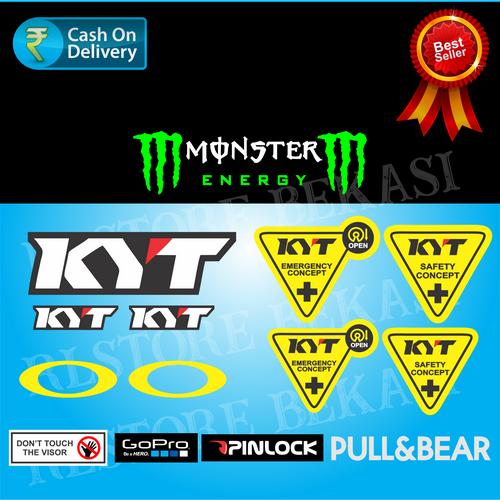 Jual STIKER HELM KYT PACK STIKER VISOR KYT ISI 14 PCS - KYT-MONSTER ...
