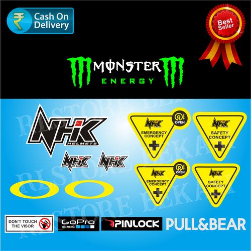 Promo PAKET STIKER VISOR HELM NHK ISI 14 PCS STIKER - NHK-MONSTER - Kab ...
