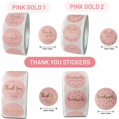 Jual Label Stiker Thankyou Sticker seal segel thank you kue baking dus ...
