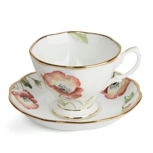 Promo Royal Albert 100 Years Tea Cup & Saucer 1970 Poppy cangkir ...