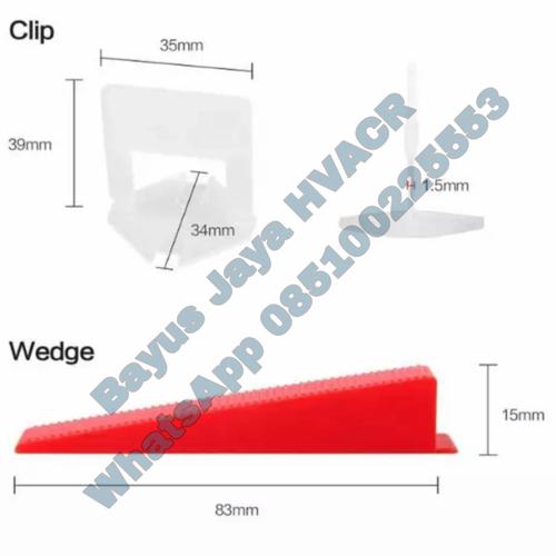 Jual 100pc wedge reusable (dapat di gunakan kembali) tile leveling ...