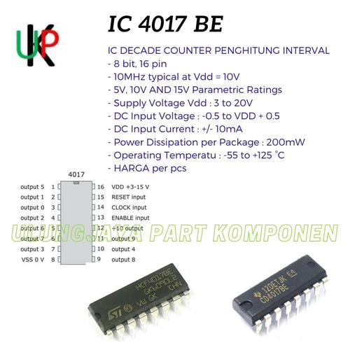 Jual ic IC 4017be CD4017BE cd4017be hcf4017be HCF4017BE decade counter - Kab. Bekasi - UPK Part ...